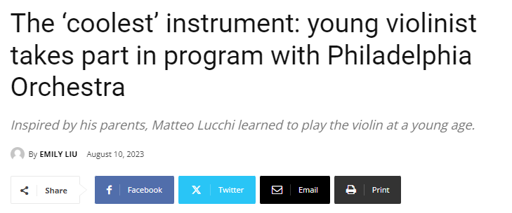 The ‘coolest’ instrument young violinist - Philadelphia International ...